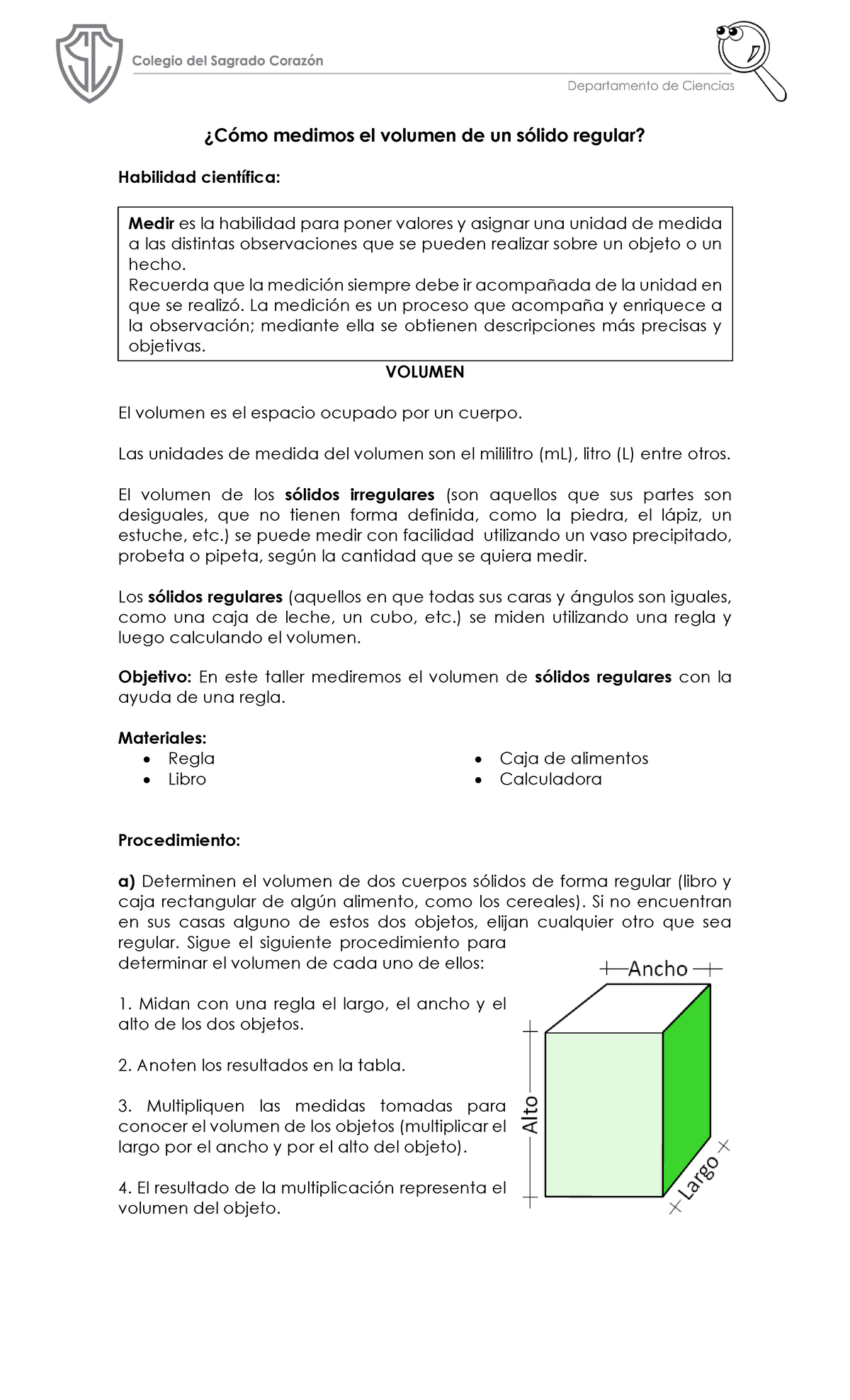 Volumen sólidos regulares - ¿Cómo medimos el volumen de un sólido ...