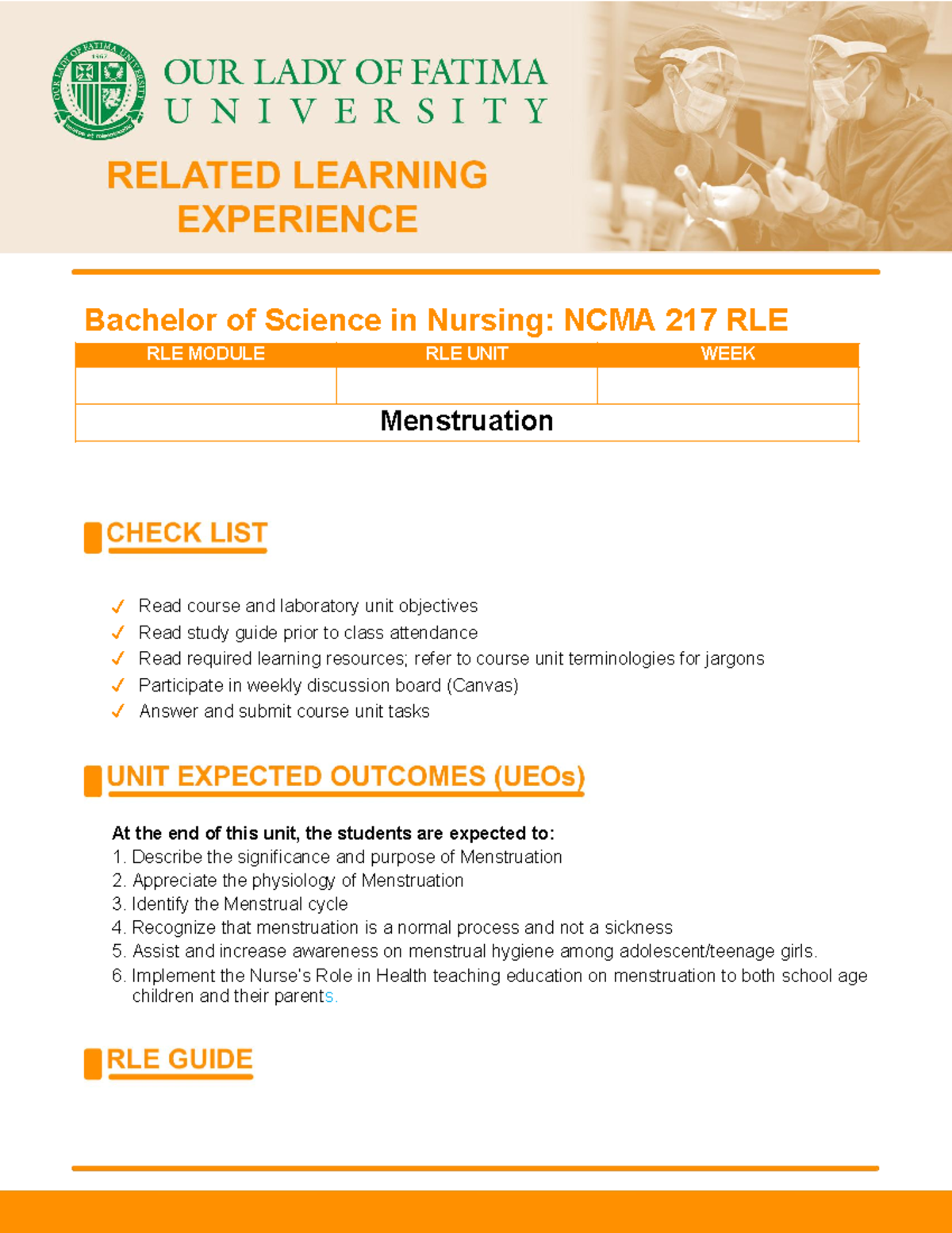 RLE Week 2 - DM FNCP - Bachelor of Science in Nursing: NCMA 217 RLE RLE ...