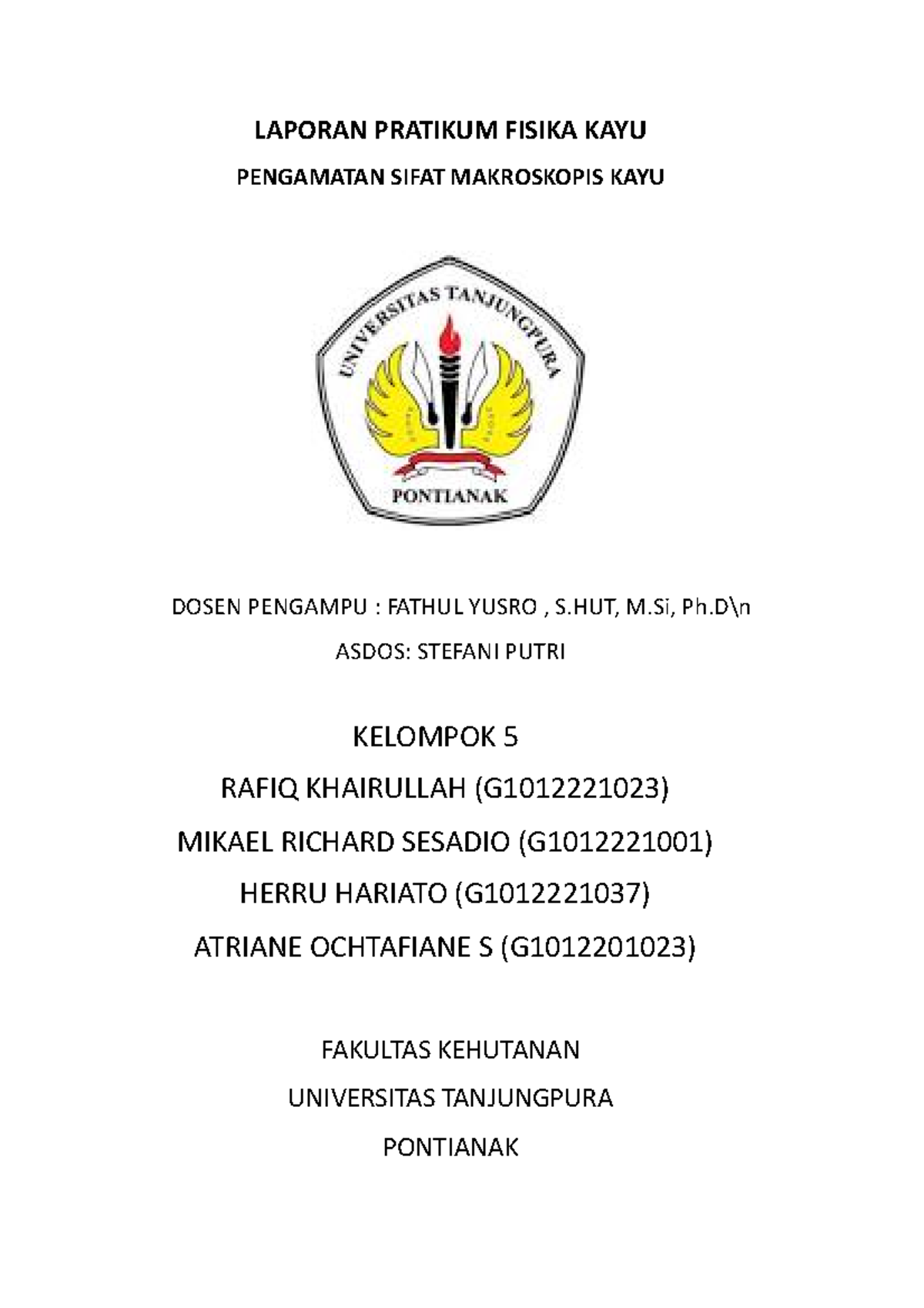 Laporan Pratikum Fisika KAYU Sifat Makrokopis KAYU - LAPORAN PRATIKUM ...