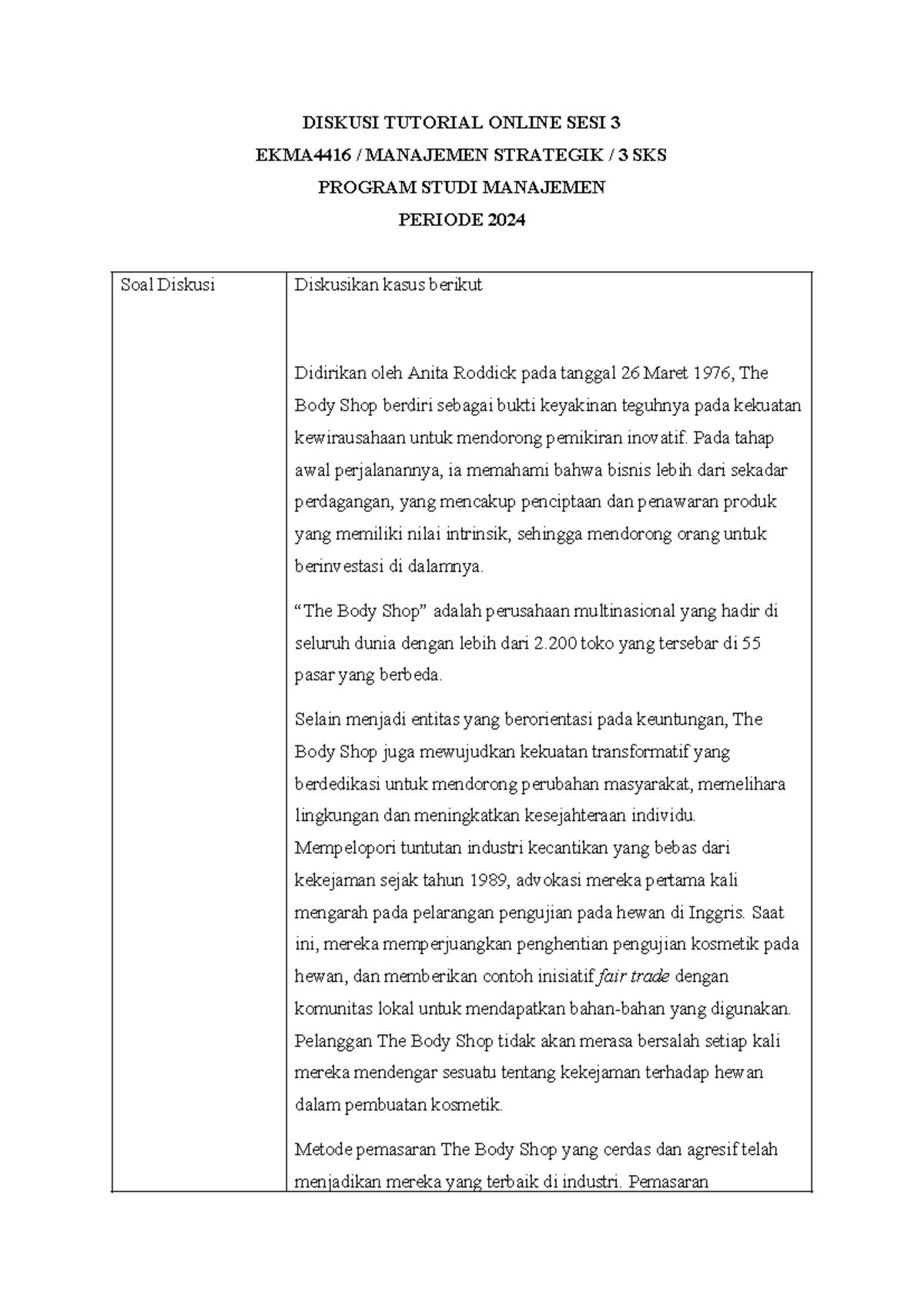 Diskusi Tutorial Online SESI 3 (1) - DISKUSI TUTORIAL ONLINE SESI 3 ...