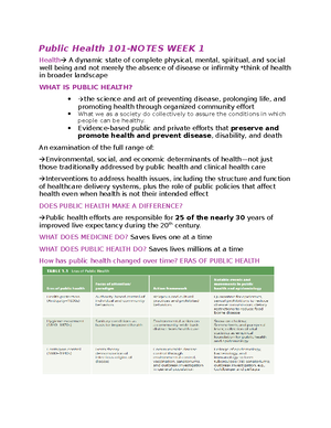 Public Health 101 - Practice questions for exam - Public Health 101 ...