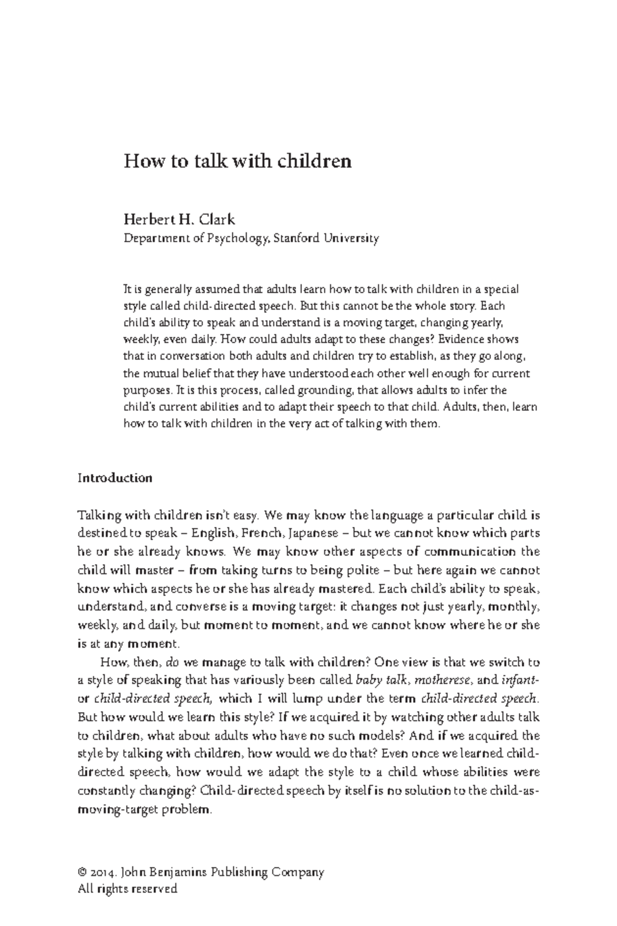 How To Talk With Children John Benjamins Publishing Company how-to-talk-with-children-john-benjamins-publishing-company