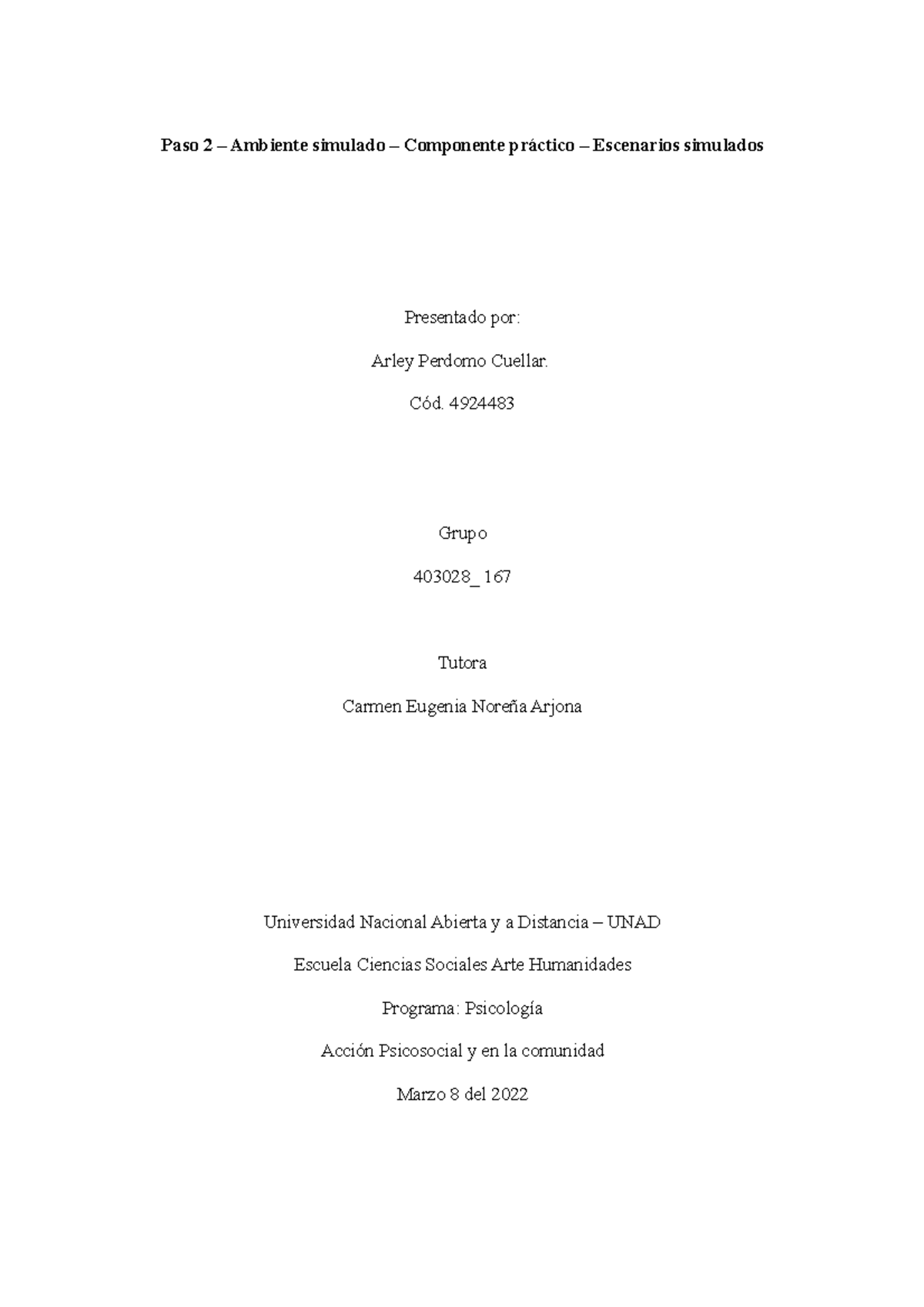 Paso 2 – Ambiente simulado – Componente práctico – Escenarios simulados ...