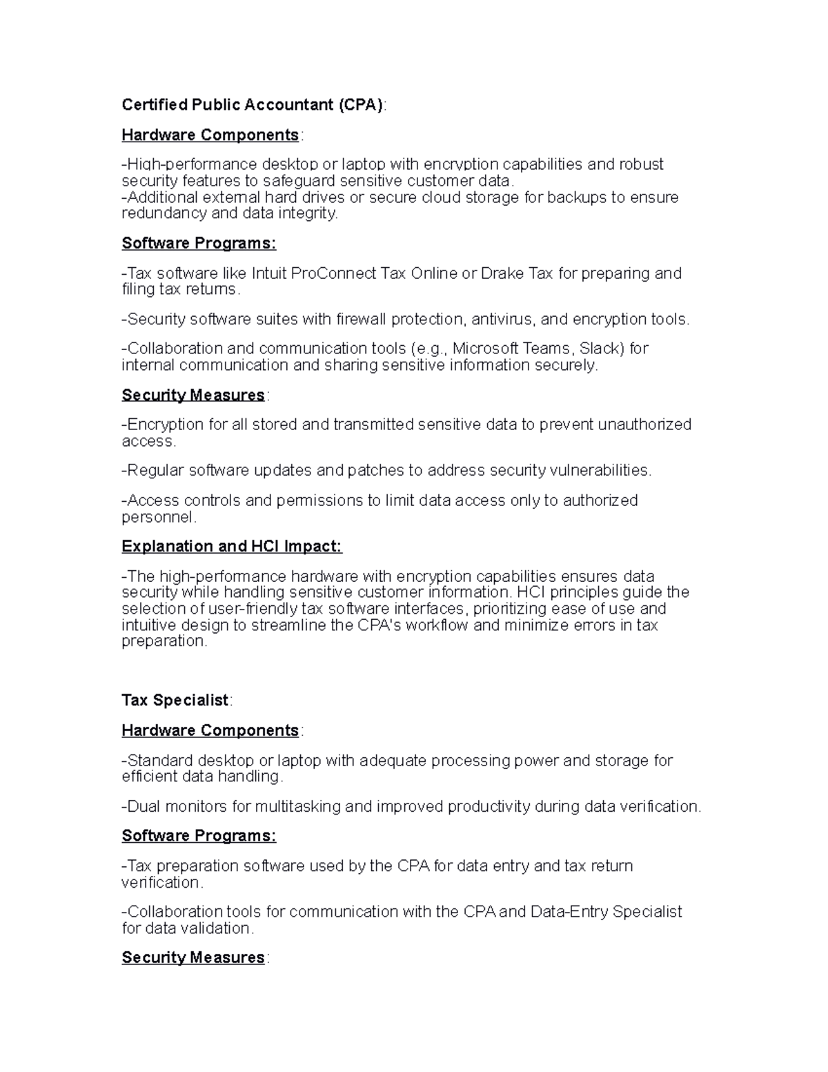 5-2 Project One - Summary Systems and Cybersecurity - Certified Public ...