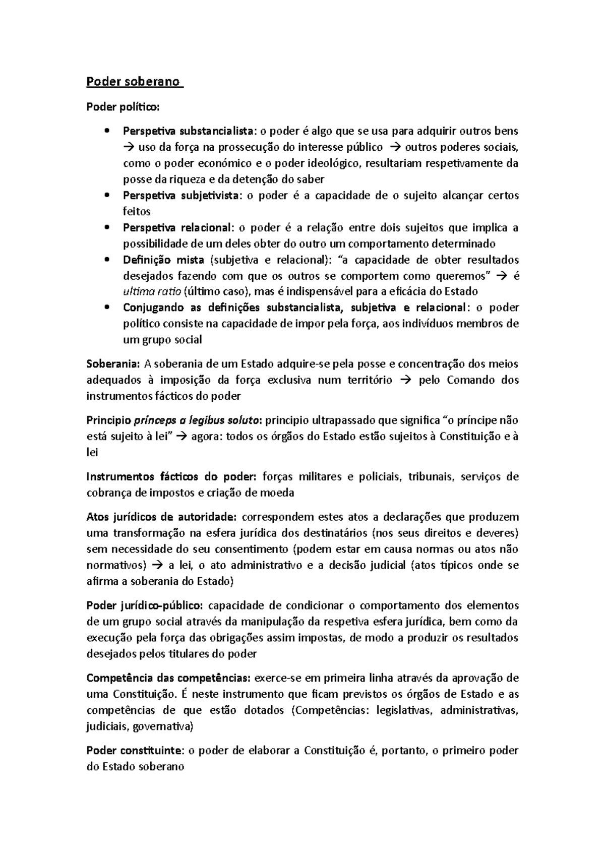 Conceitos poder soberano - Poder soberano Poder político: Perspetiva ...