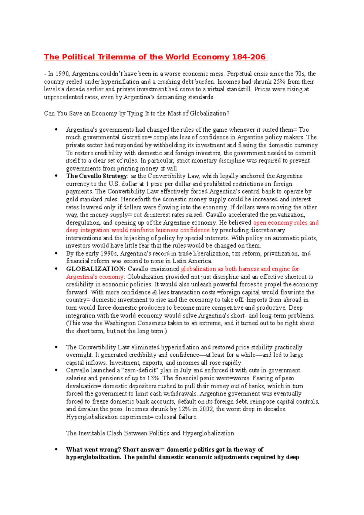 The Globalisation Paradox - The Political Trilemma of the World Economy ...