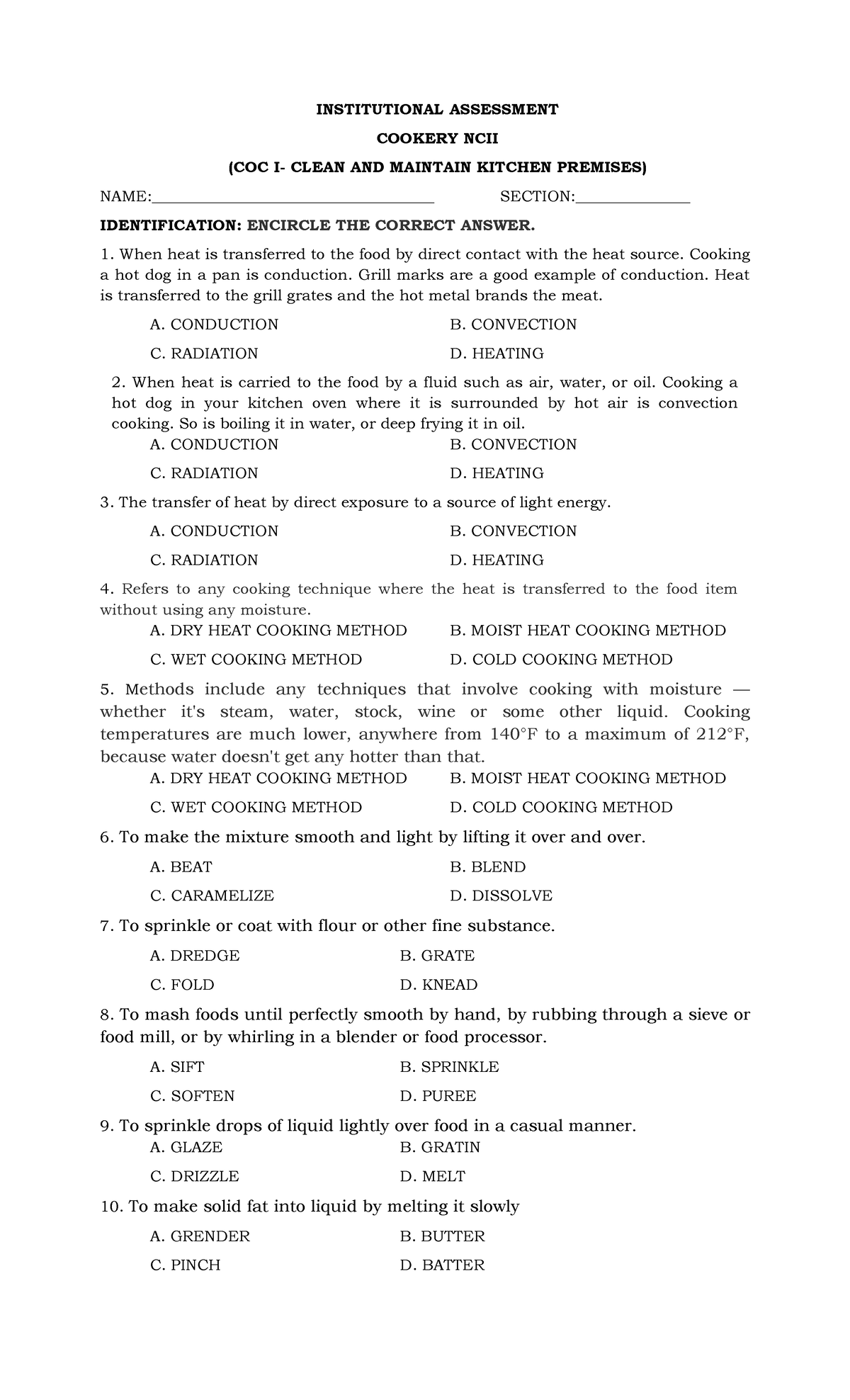 Institutional- Assessment- Written-ORAL- Actual - INSTITUTIONAL ...