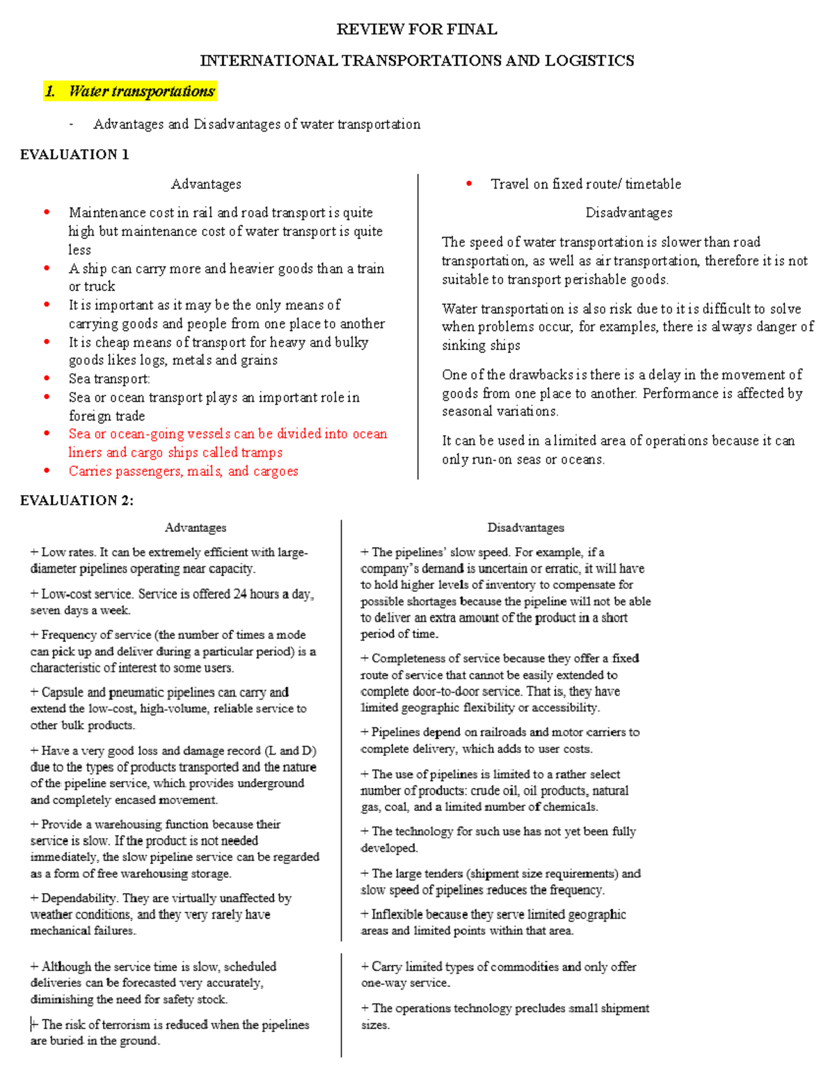 Review- Final-Transportupdate - REVIEW FOR FINAL INTERNATIONAL ...