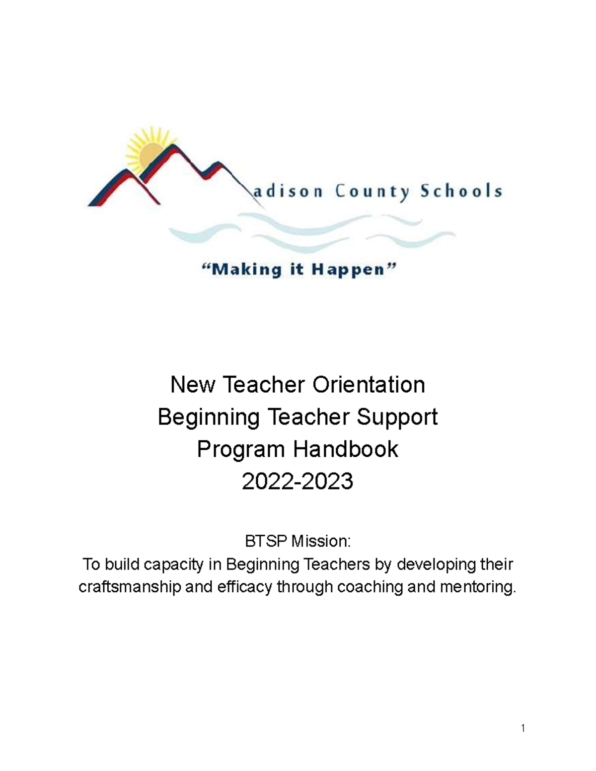 MCS BTSP Handbook 2022-2023 - New Teacher Orientation Beginning Teacher ...