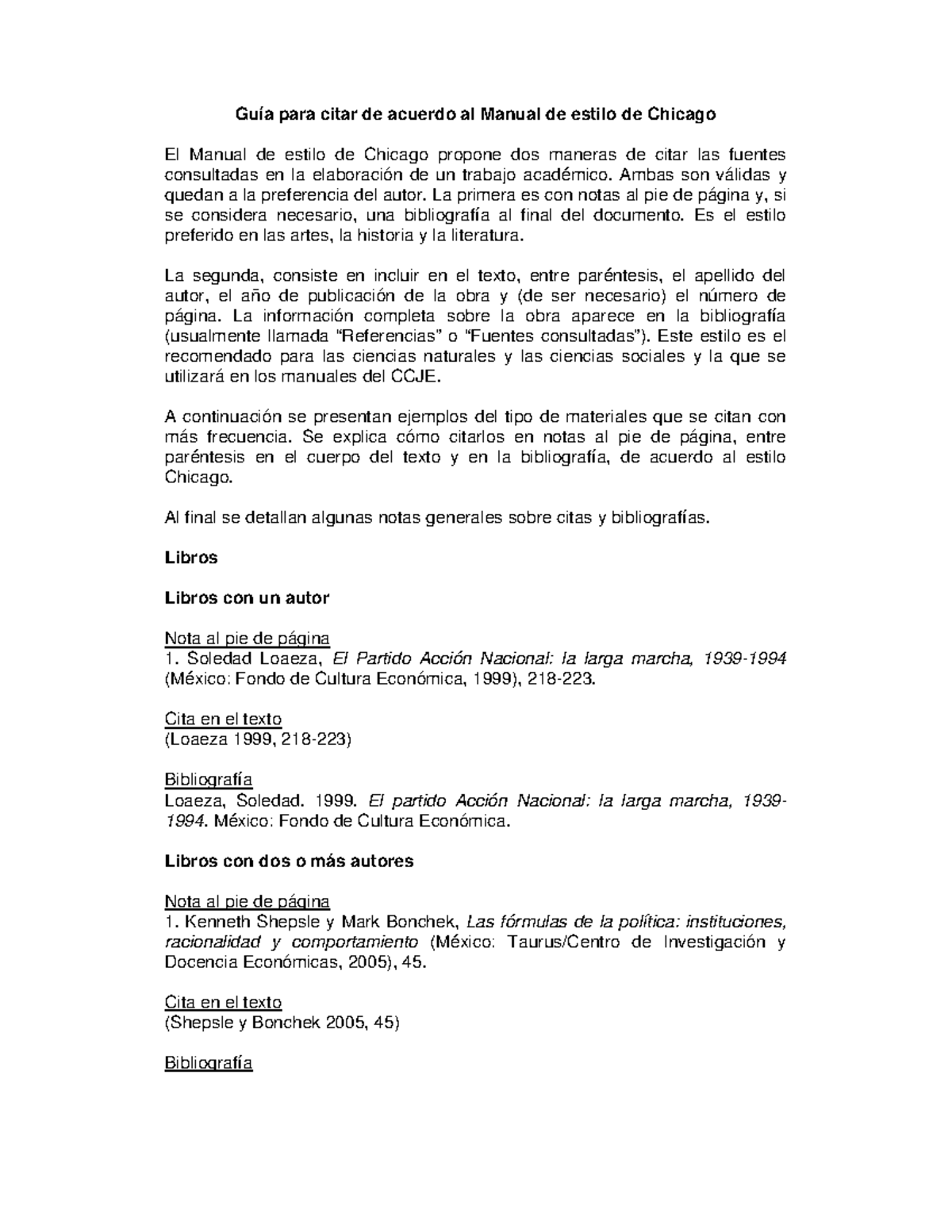 Citar EN Formato Chicago - Guía para citar de acuerdo al Manual de ...