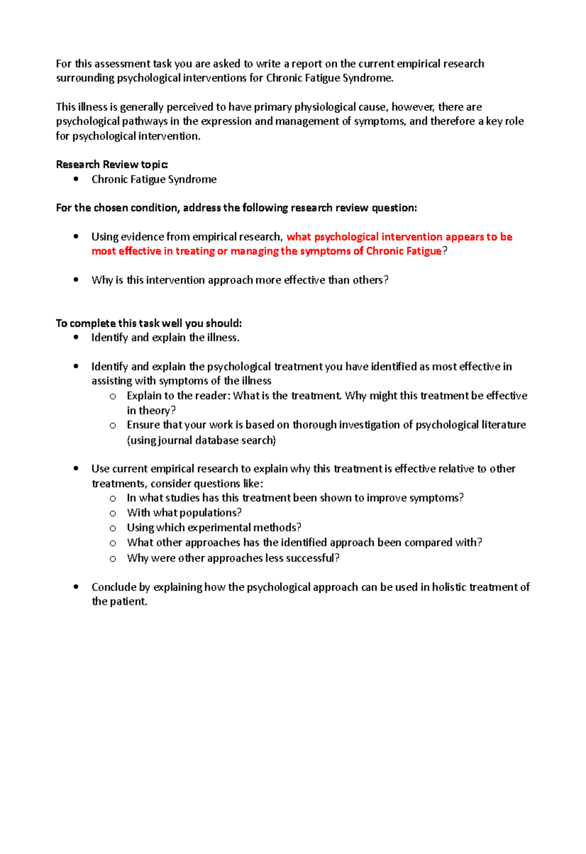 PH ASS3 – report plan - For this assessment task you are asked to write ...
