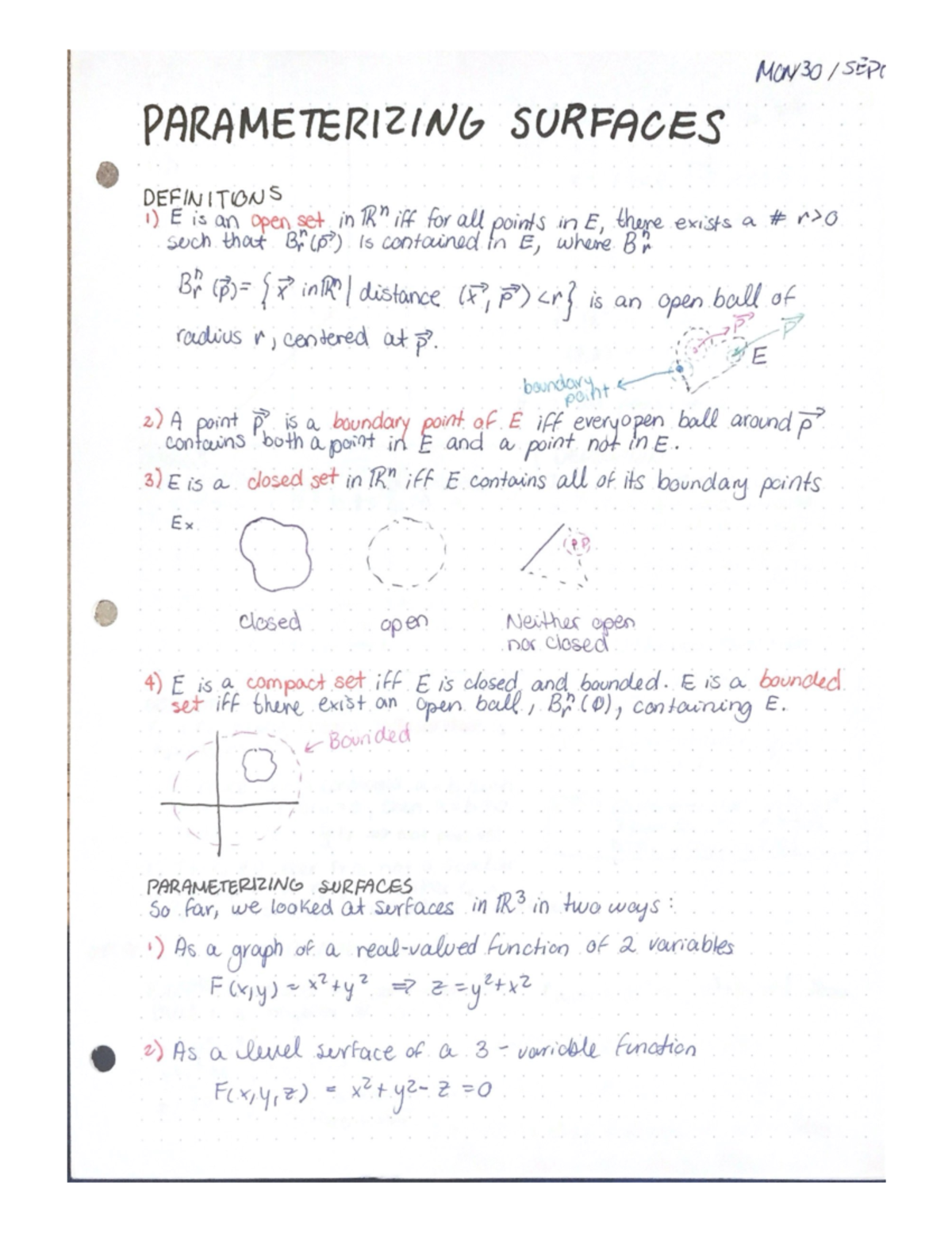 Parameterizing Surfaces - MATH 2321 - Studocu