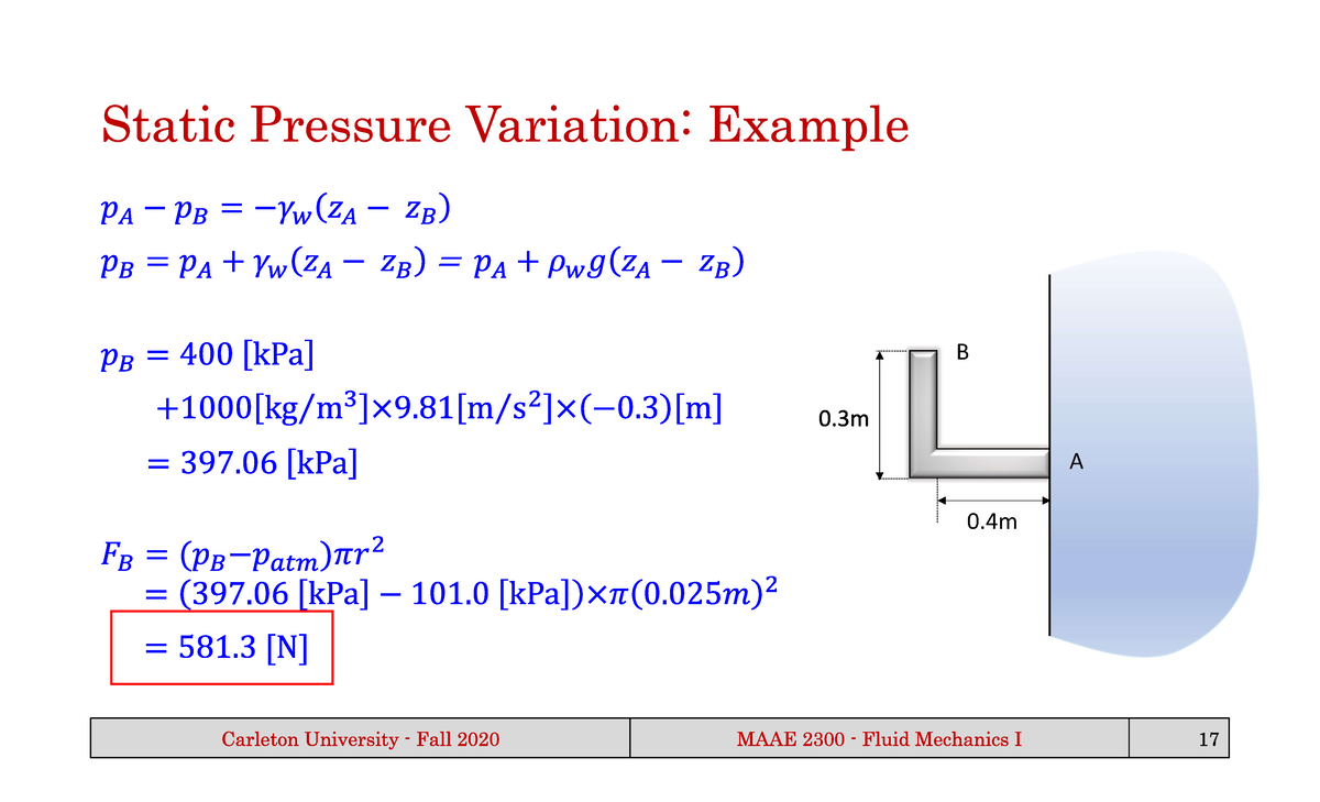 Lecture 5 - Manometer Analysis - Maae 2300 - Studocu