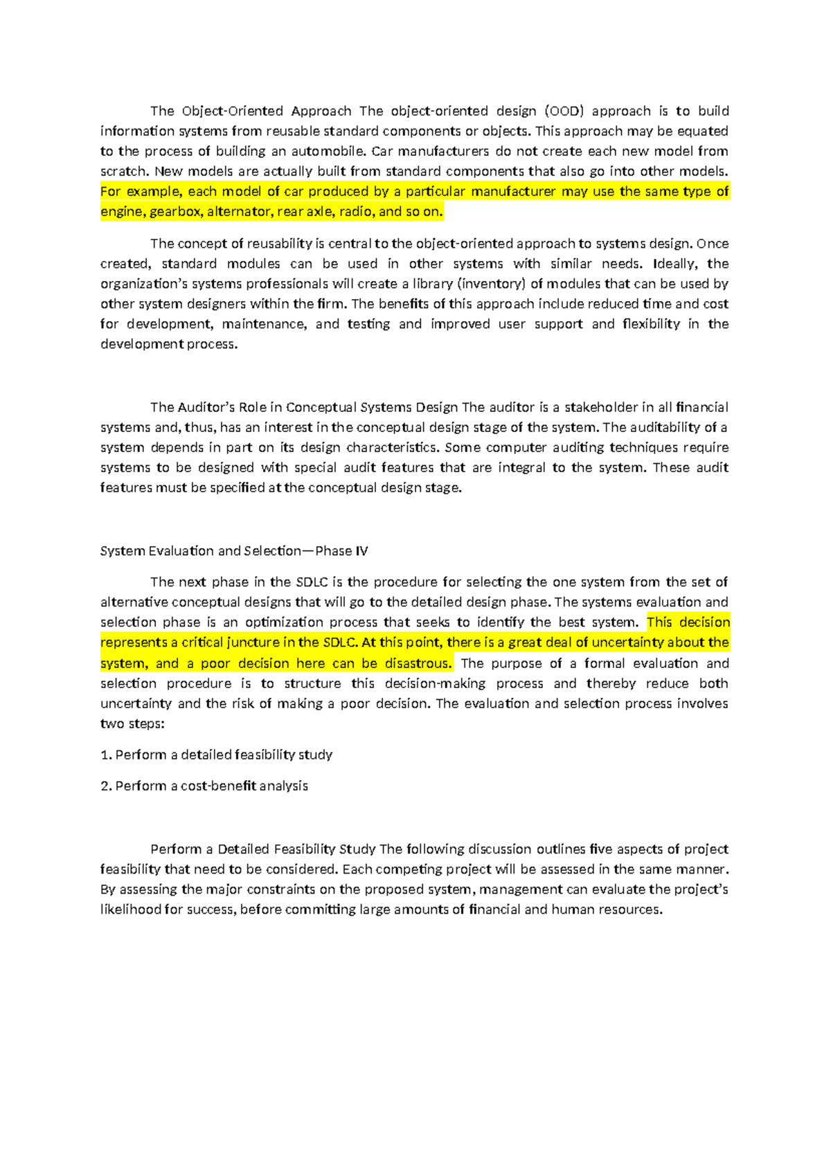 PART-2 - Assignment - The Object-Oriented Approach The object-oriented ...