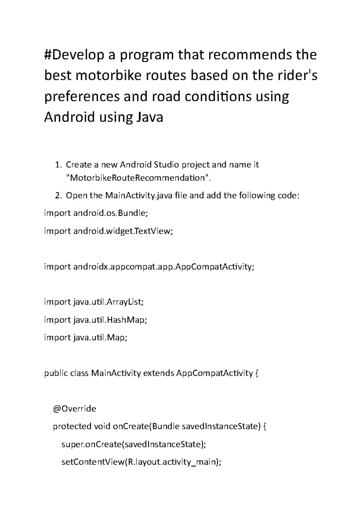 Best motorbike routes based on the rider-Android using java - #Develop ...