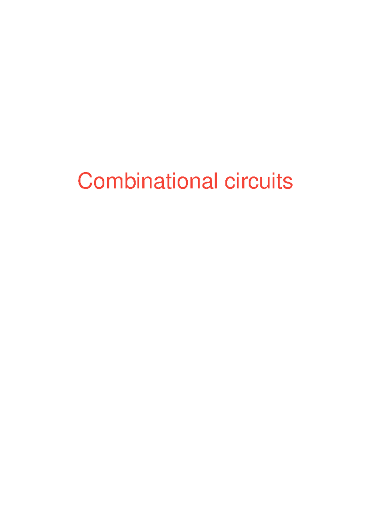 Combinational Logic Circuits-implementation of multiplexer and ... Combinational Logic Circuits-implementation of multiplexer and ...