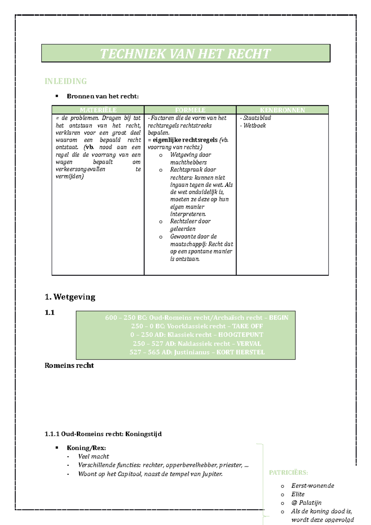 Privaat - TECHNIEK VAN HET RECHT INLEIDING Bronnen van het recht ...