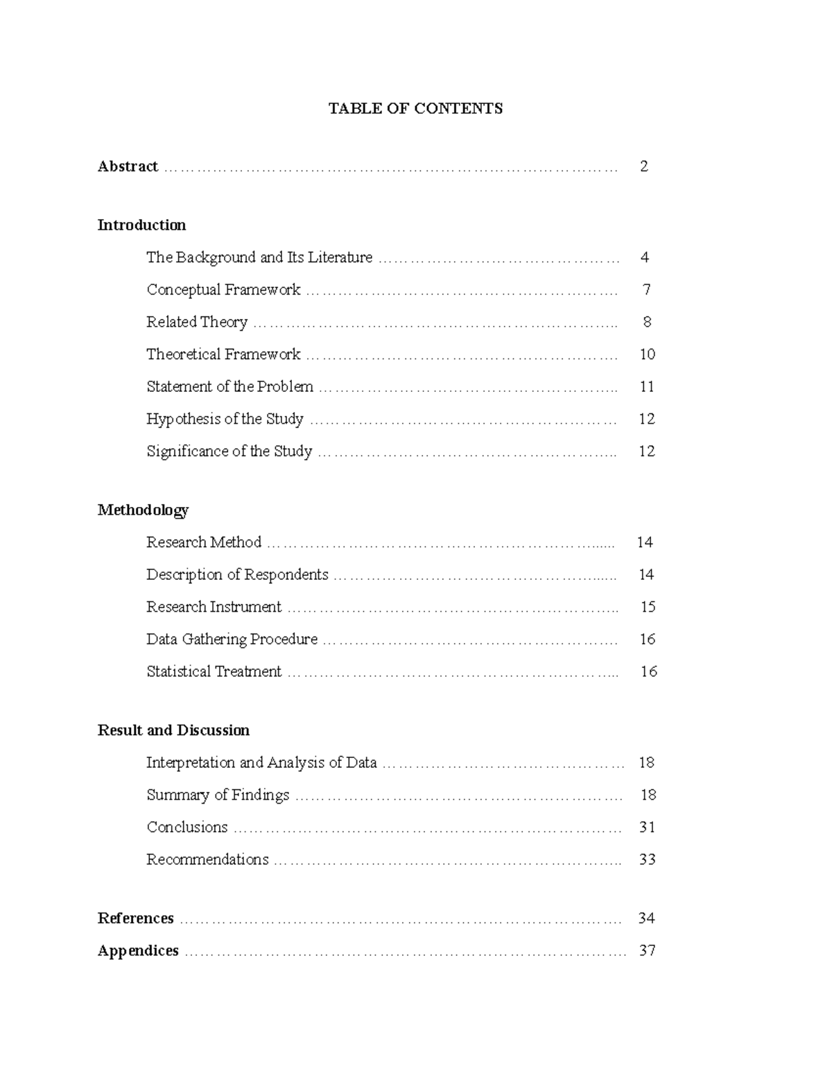 STEM 8 GRP 2 Final Imrad C (PART 2) - TABLE OF CONTENTS Abstract The ...