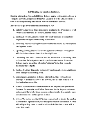 Classification of a Routing algorithm - This calculation pursues the ...