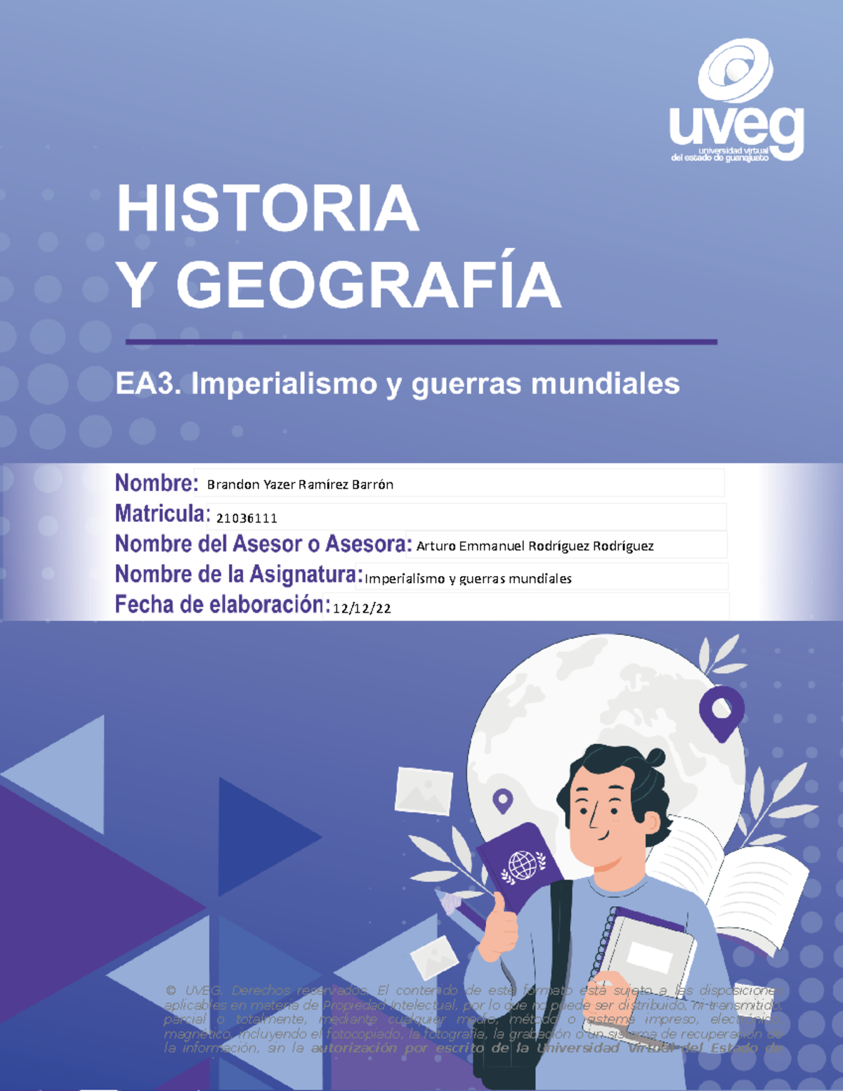 Ramírez Brandon Imperialismo y guerras mundiales - Brandon Yazer Ramírez Barrón 21036111 Arturo ...