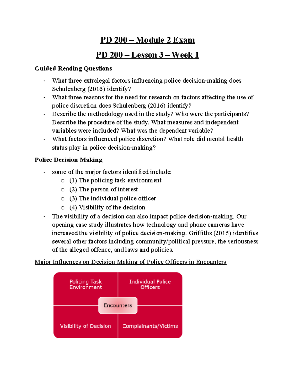 Module 2 Exam - Summary Police Psych - PD 200 – Module 2 Exam PD 200 ...