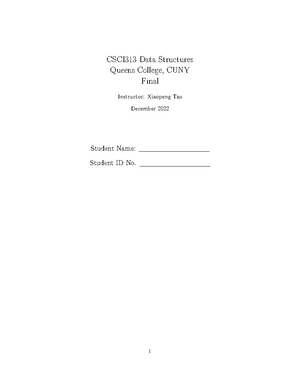 Solution-Exam-23 - EXAM - THEORY OF COMPUTATION CSCI 320, section 131, class # 1819 Summer 2023 ...