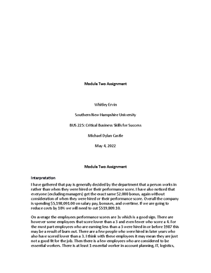Project 2- Report- Whiltley Ervin - Ethics can be a hard concept to ...
