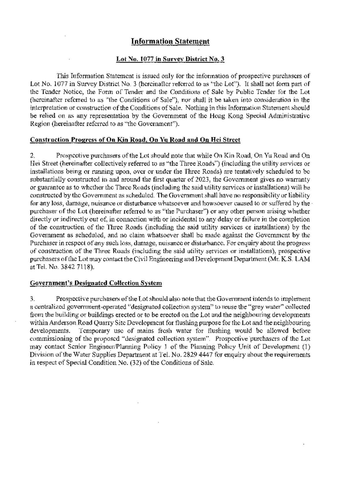 SD3LOT1077 - Land Grant Examples - Information Statement Lot No. 107'.7 ...