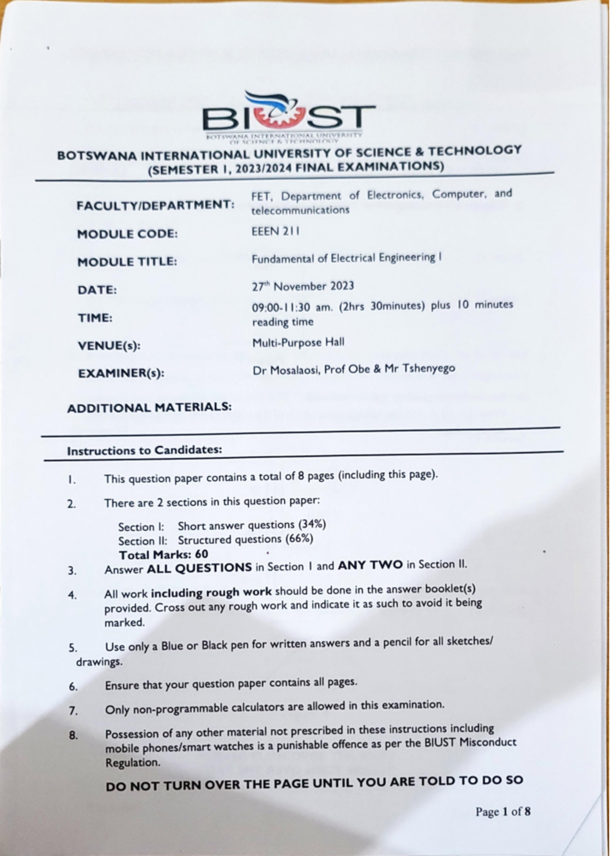 EEEN 211 Exam 2021 - past exam - BIRISTBOTSNANA INTERNATIONALUNIVERSITY ...