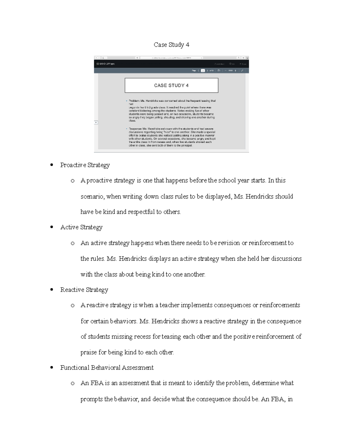 ED-200 Chapter 2 - Case Study 4 Proactive Strategy o A proactive ...