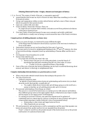 Debating Historical Practice – Modern Historiography - Debating ...