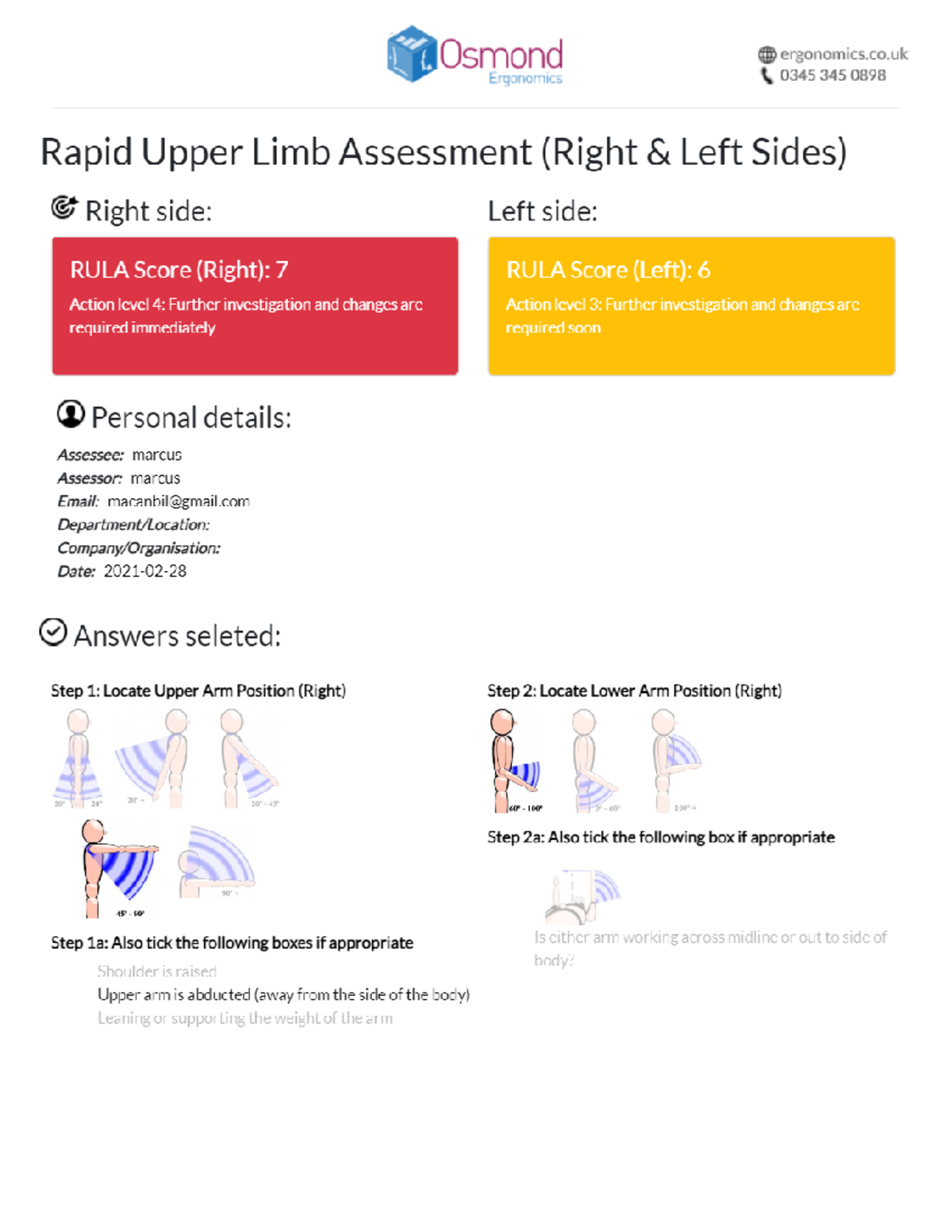 Rula scoresheet // Ergonomics - D0030A - Studocu