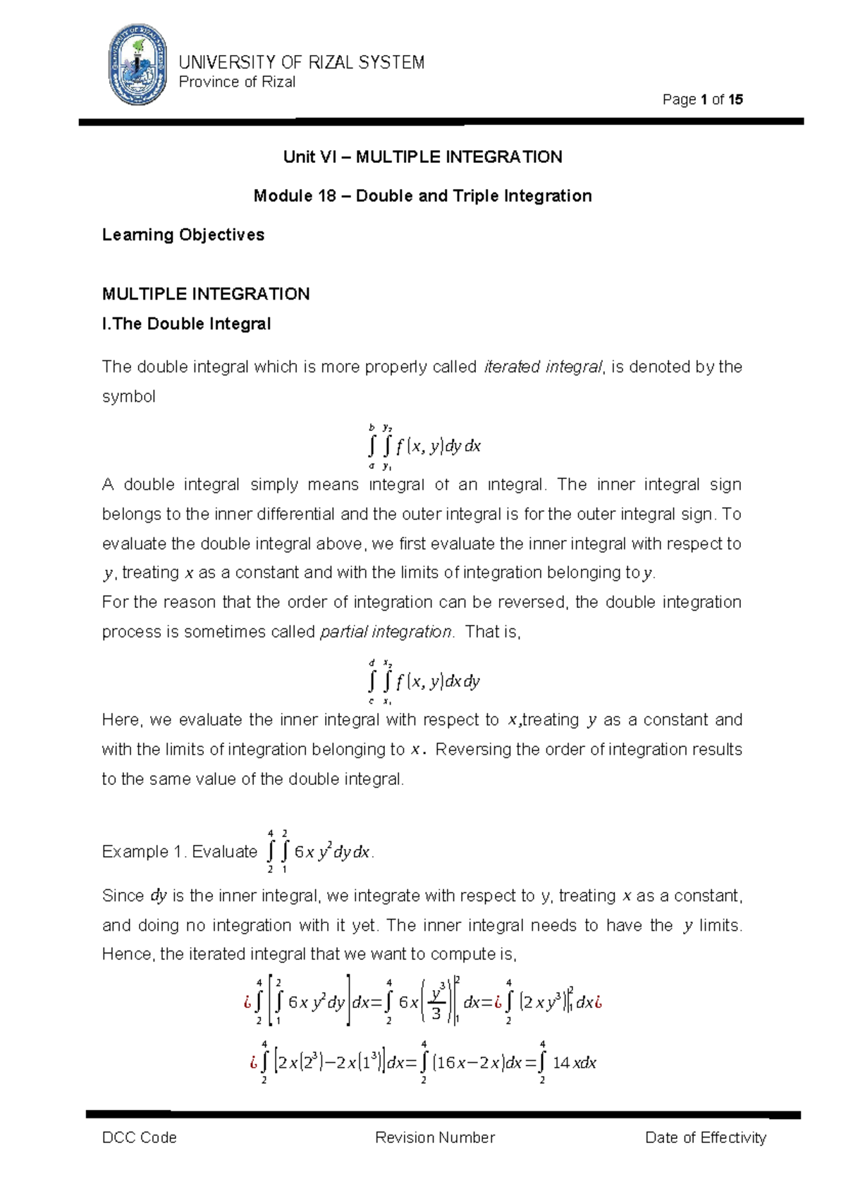 MATH 3E IC Module 18 - TO SURVIVE - Province of Rizal Page 1 of 15 Unit ...