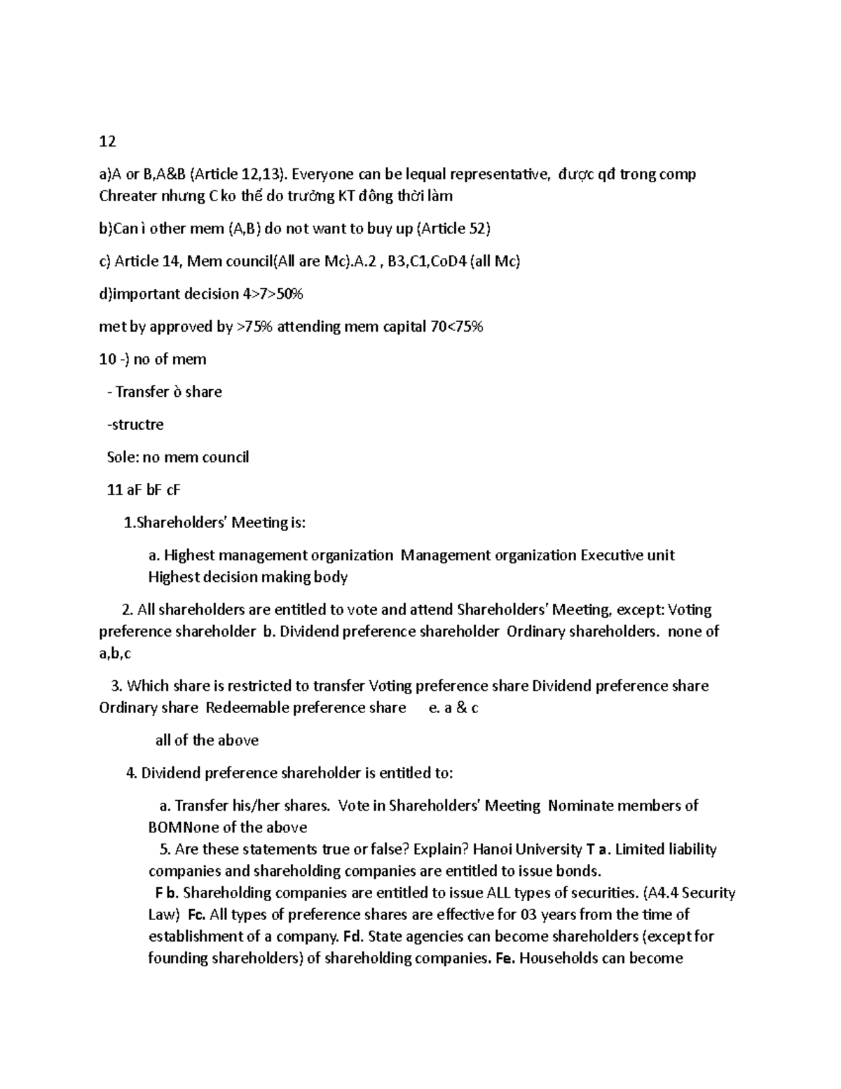 Qwerrt - rat tot nha - 12 a)A or B,A&B (Artcle 12,13). Everyone can be ...