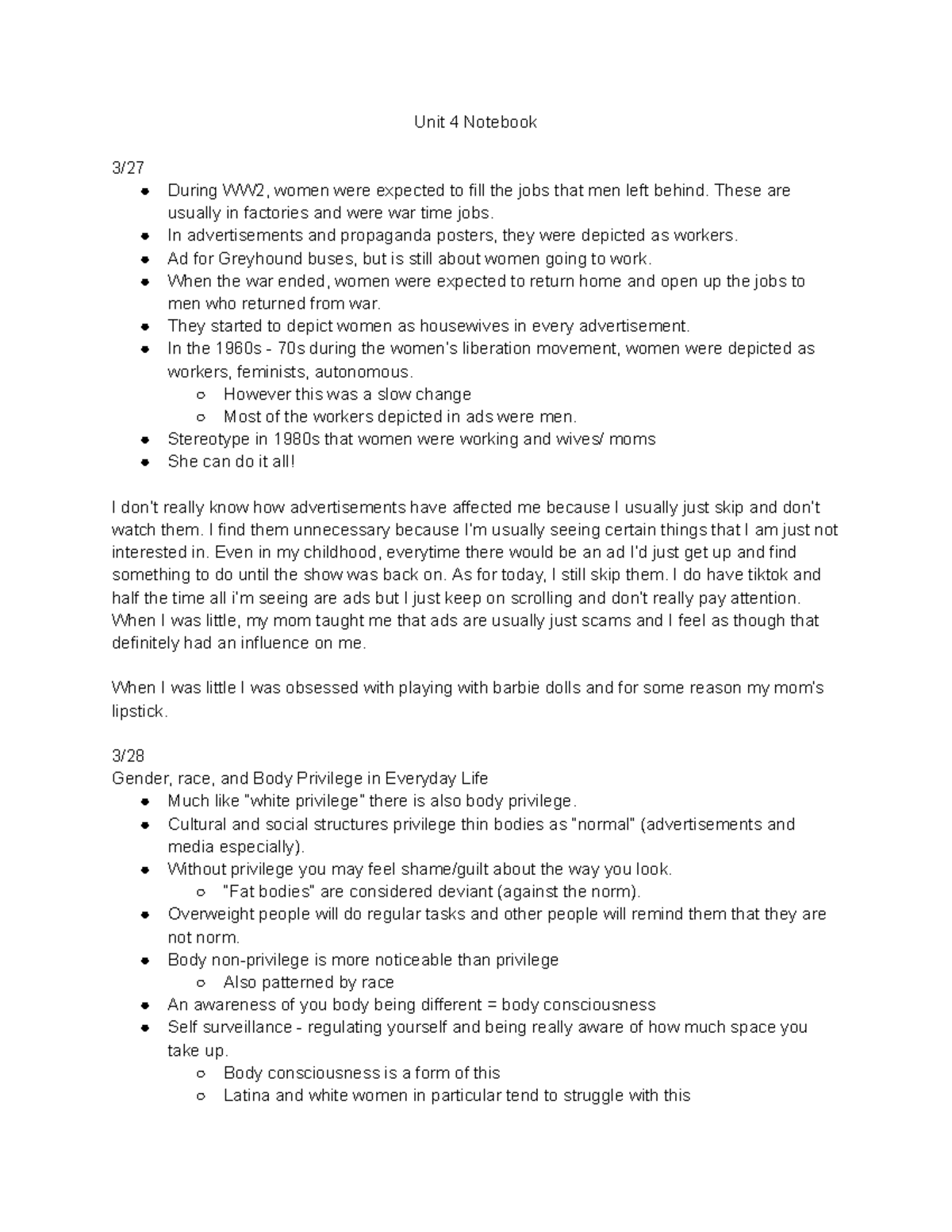 Mary Shakhnazaryan - Unit 4 Notebook - Unit 4 Notebook 3/ During WW2 ...