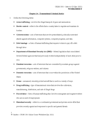 Chapter 4 - Explan. of Criminal Behavior - WORKSHEET Chapter 4 ...