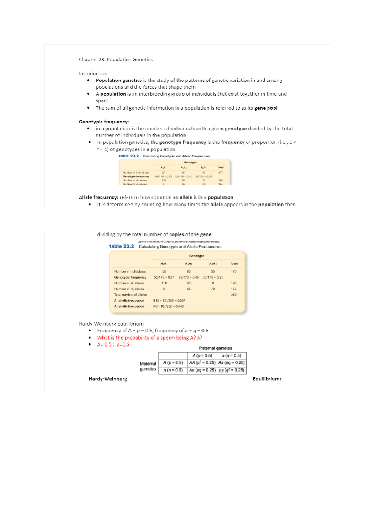 Chapter 23 - Professor Croshaw Lecture Notes in detail and explained ...