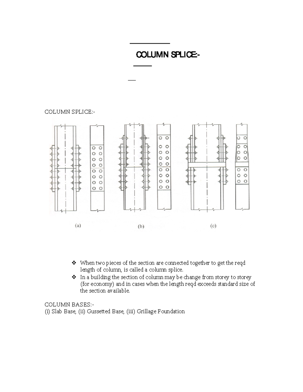 12 Design of Steel Structures- column splice - When two pieces of the ...