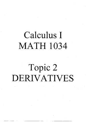 Topic 1 Limits - calculus 1 - Studocu
