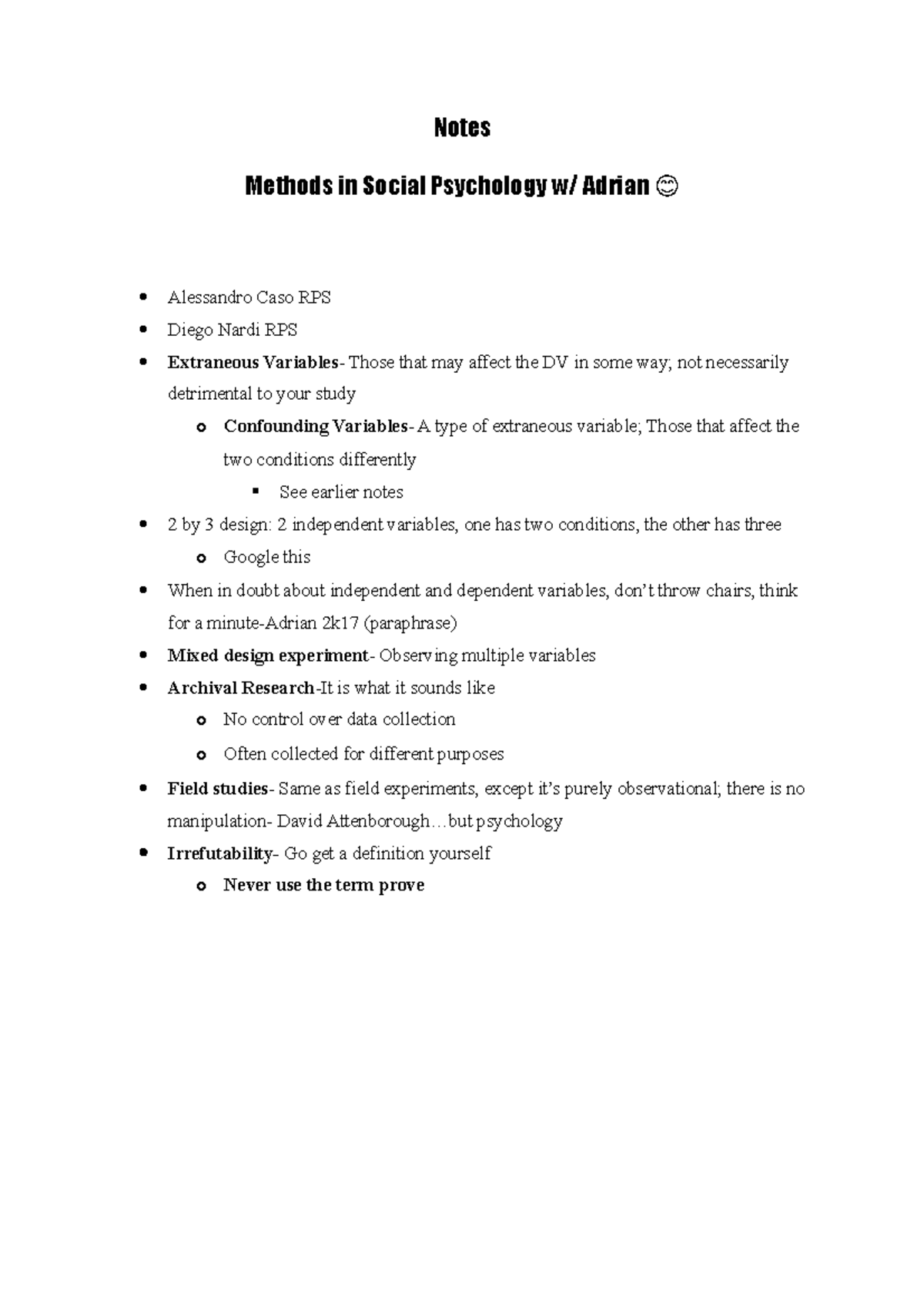 Methods in Social Psychology - . psychology Irrefutability- Go get a ...