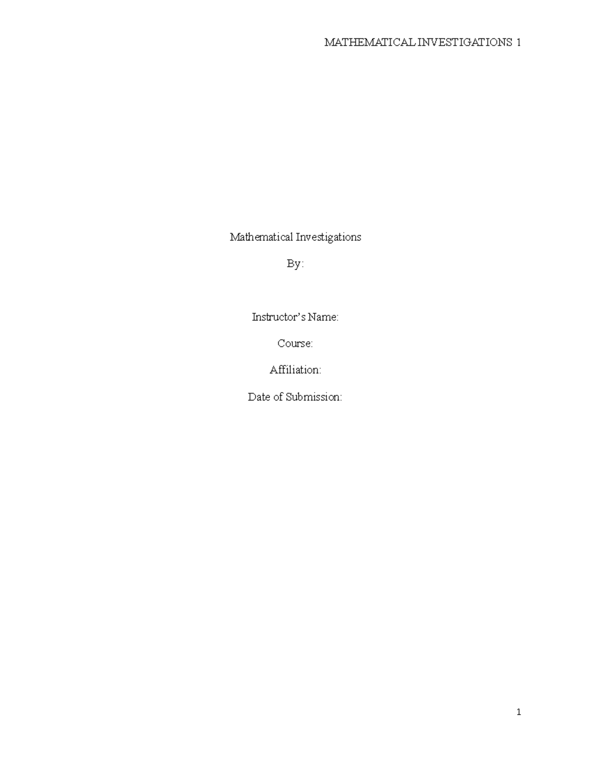 2646610 final - Mathematics Investigations - Mathematical ...