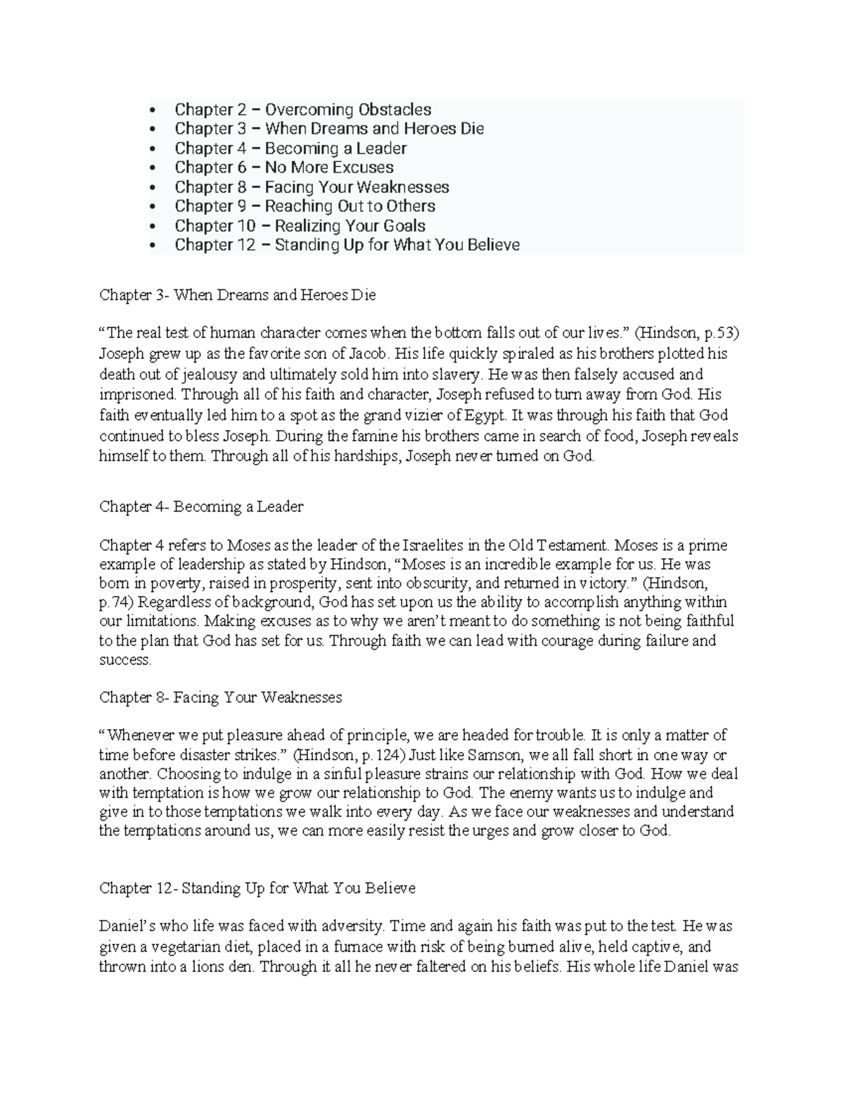 Courageous Faith - Chapter 2 – Overcoming Obstacles Chapter 3 – When ...