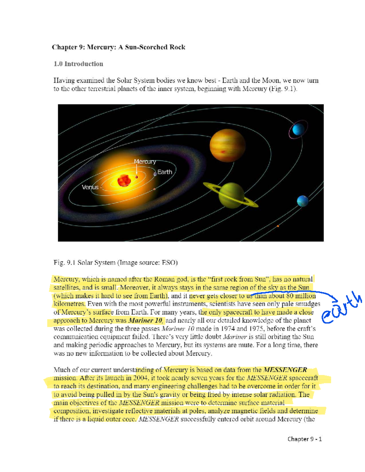 Chapter 9 - Mercury - notes - Chapter 9: Mercury: A Sun-Scorched Rock 1 ...