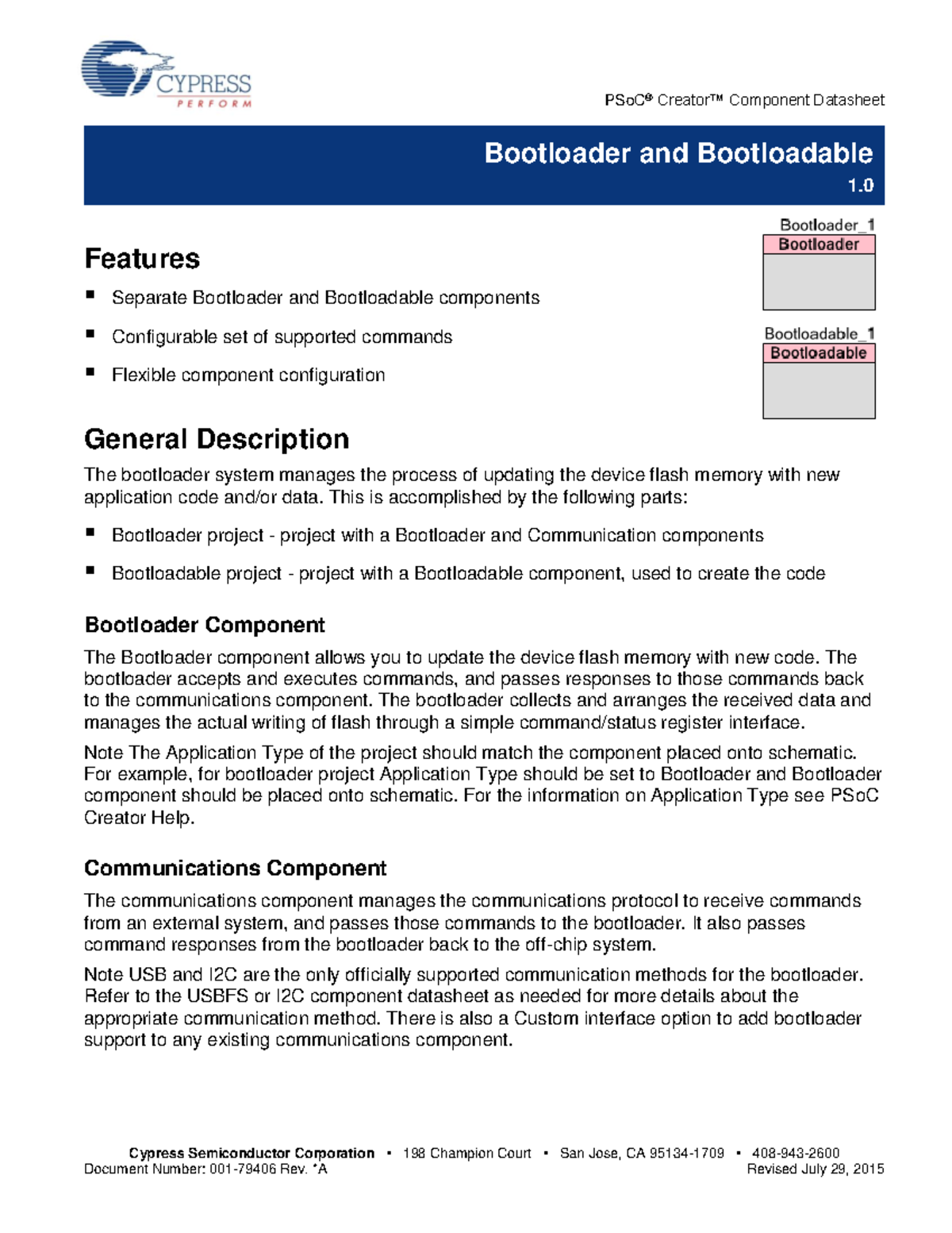 Infineon-Component Bootloader and Bootloadable V1.0-Software Module Datasheets-v01 06-EN - PSoC ...