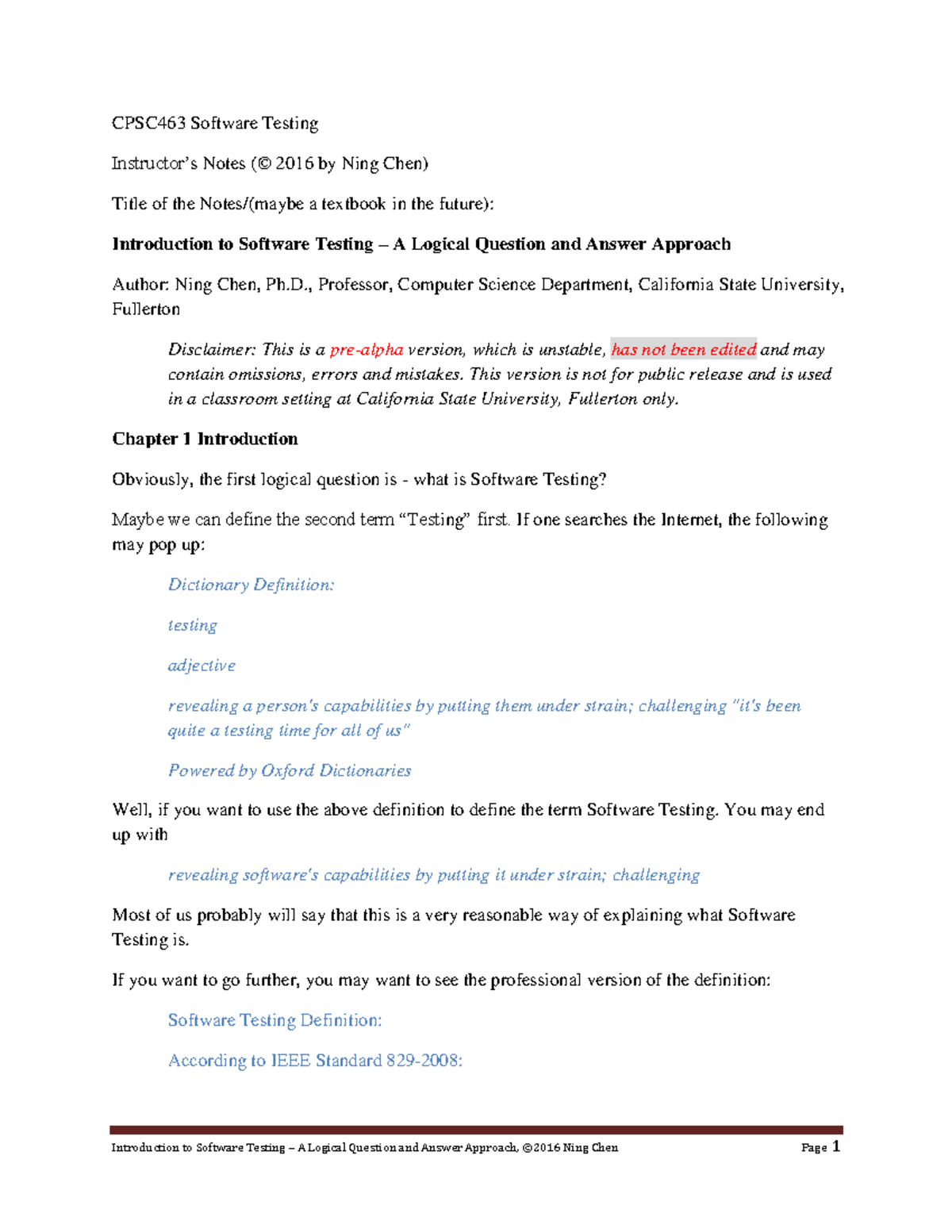 Introduction to Software Testing – A Logical Question and Answer ...