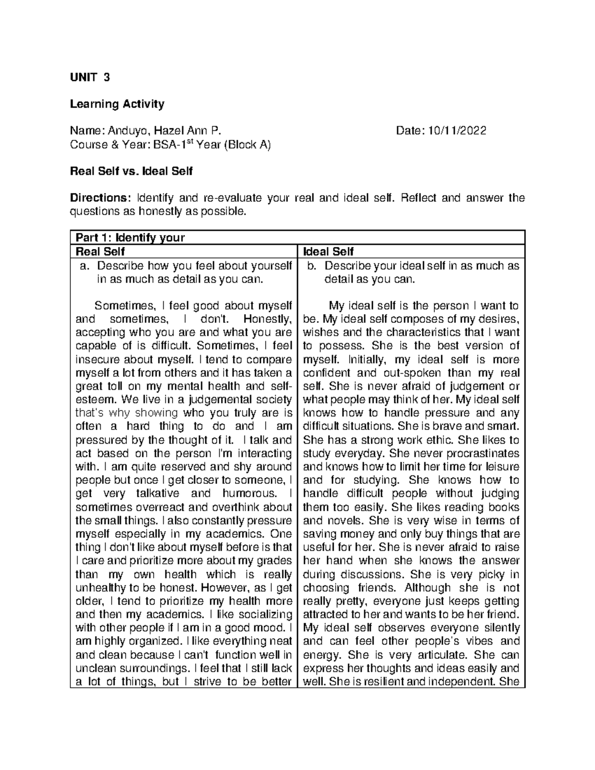 - UNIT 3 - Learning Activity - UNIT 3 Learning Activity Name: Anduyo ...