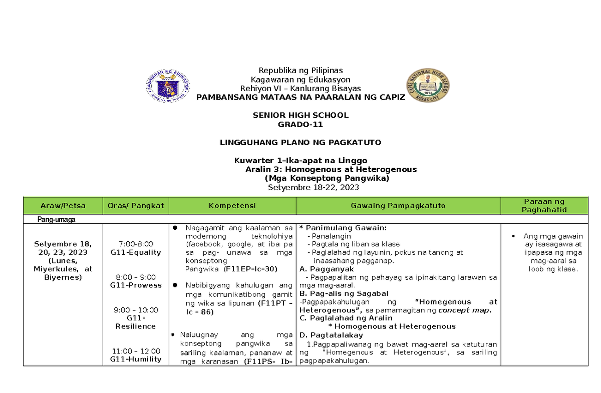 Sept - USE IN TEACHING - Republika ng Pilipinas Kagawaran ng Edukasyon ...