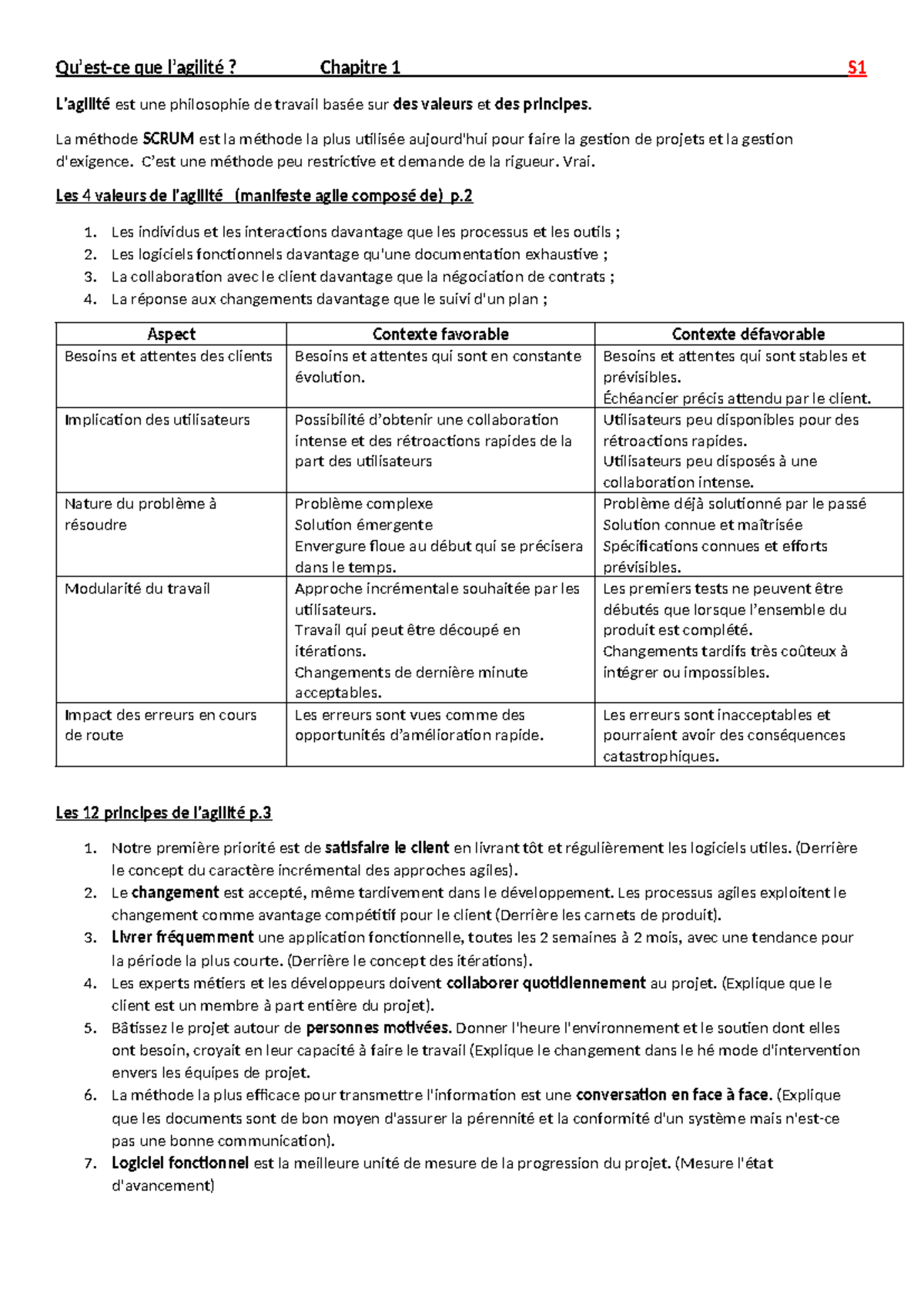 Séance 1 à 5 - Note de cours très complète, assez complète pour manquer ...