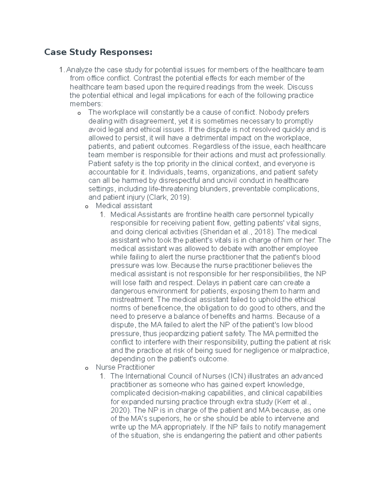 Week 5-Ethical and Legal Implications - Case Study Responses: 1 the ...