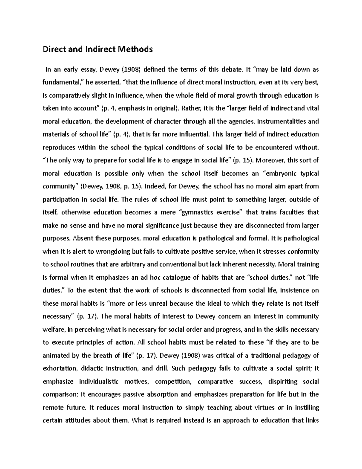 Direct and Indirect Methods - It “may be laid down as fundamental,” he ...
